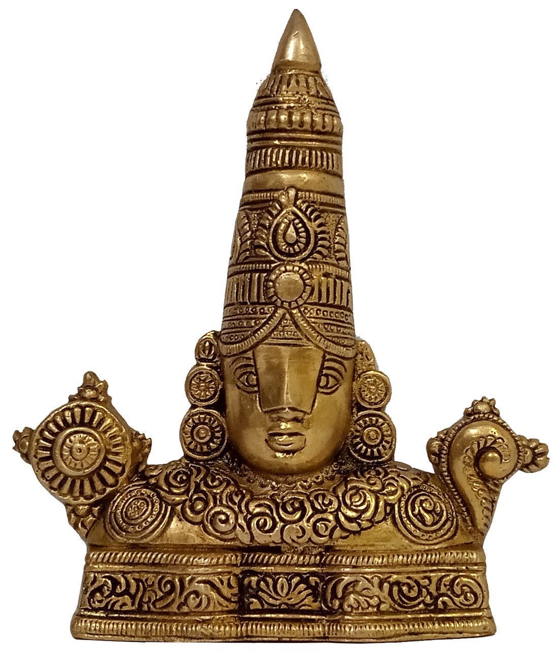Brass Idol Venkateswara Tirupathi Balaji With Shankha Chakra ...